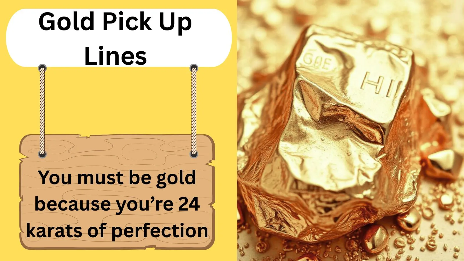 478+ Gold Pick Up Lines Cute, Funny & Flirty For 2025